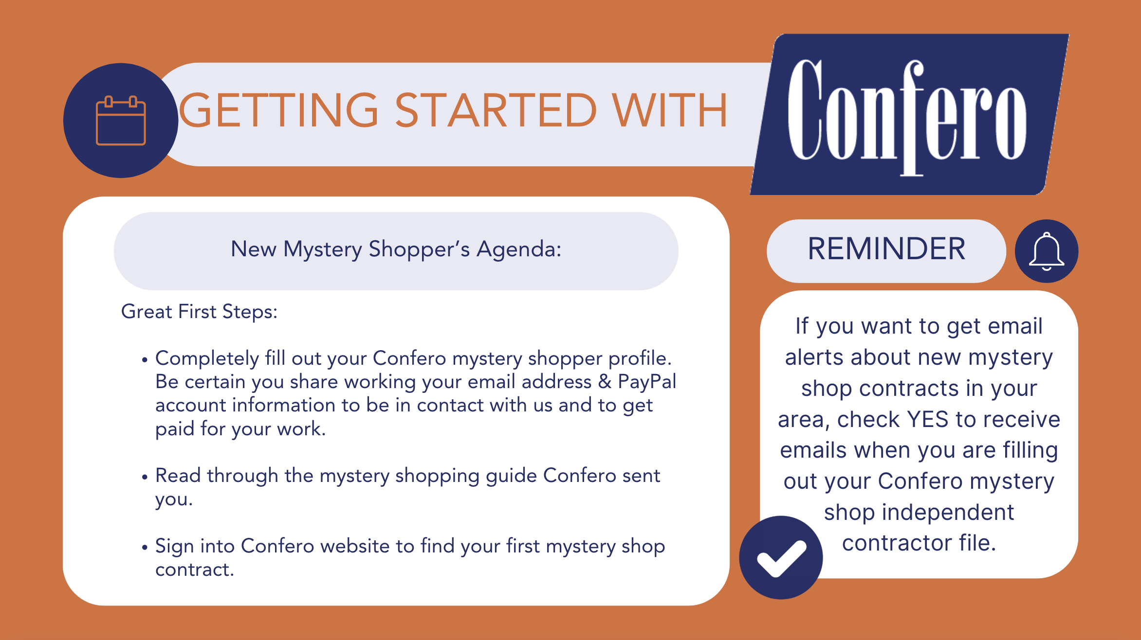 New Confero Mystery Shopper's First Steps to Success - Confero